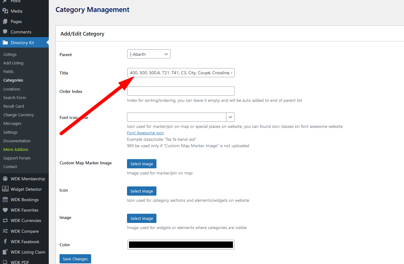 Bulk Import Car Models Example - WP Directory Kit