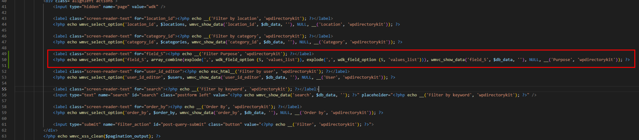 How to customize search form in Directory Kit Listings Management ...